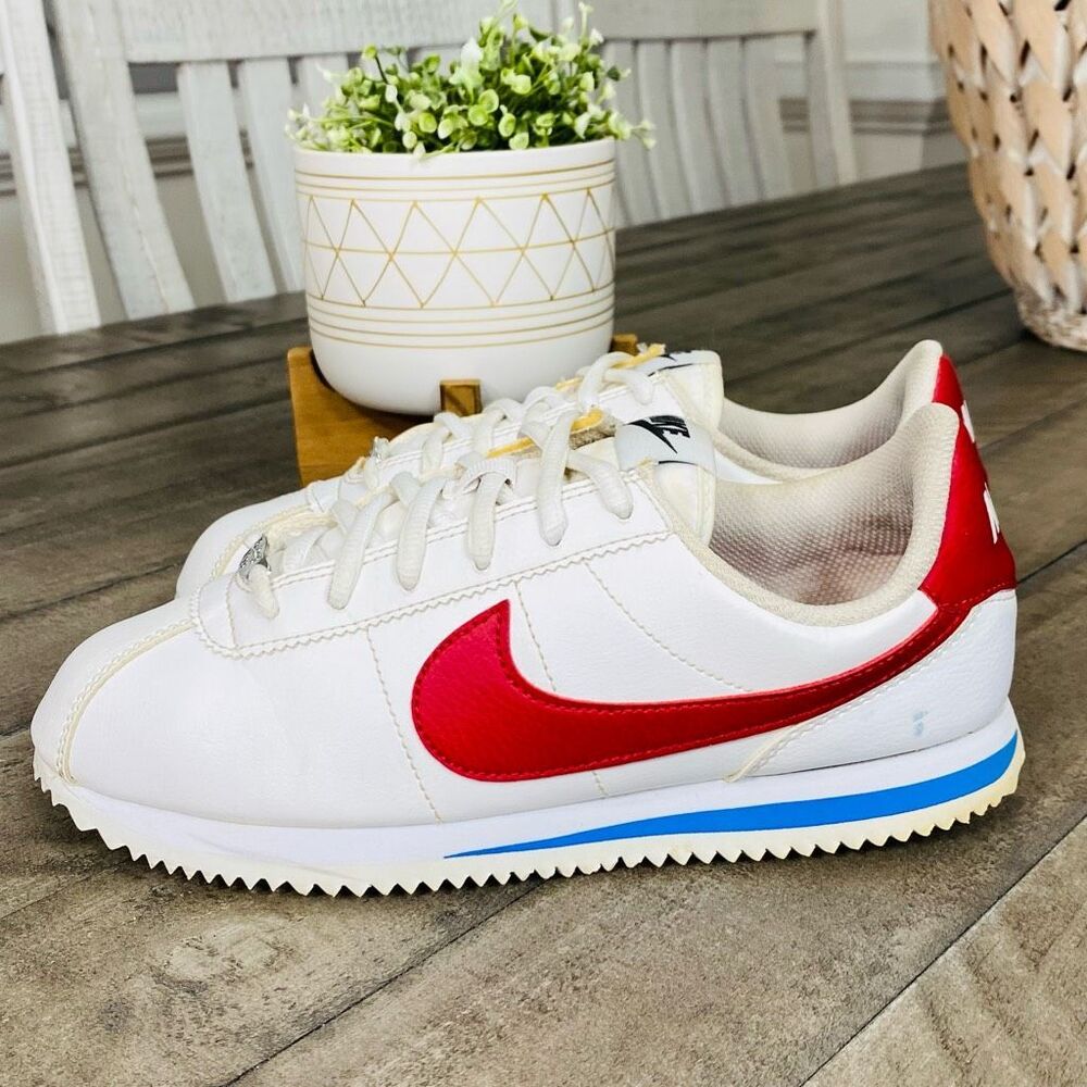Nike Cortez Basic Sl Shoes White/Varsity Red Size 7.5 - Gem